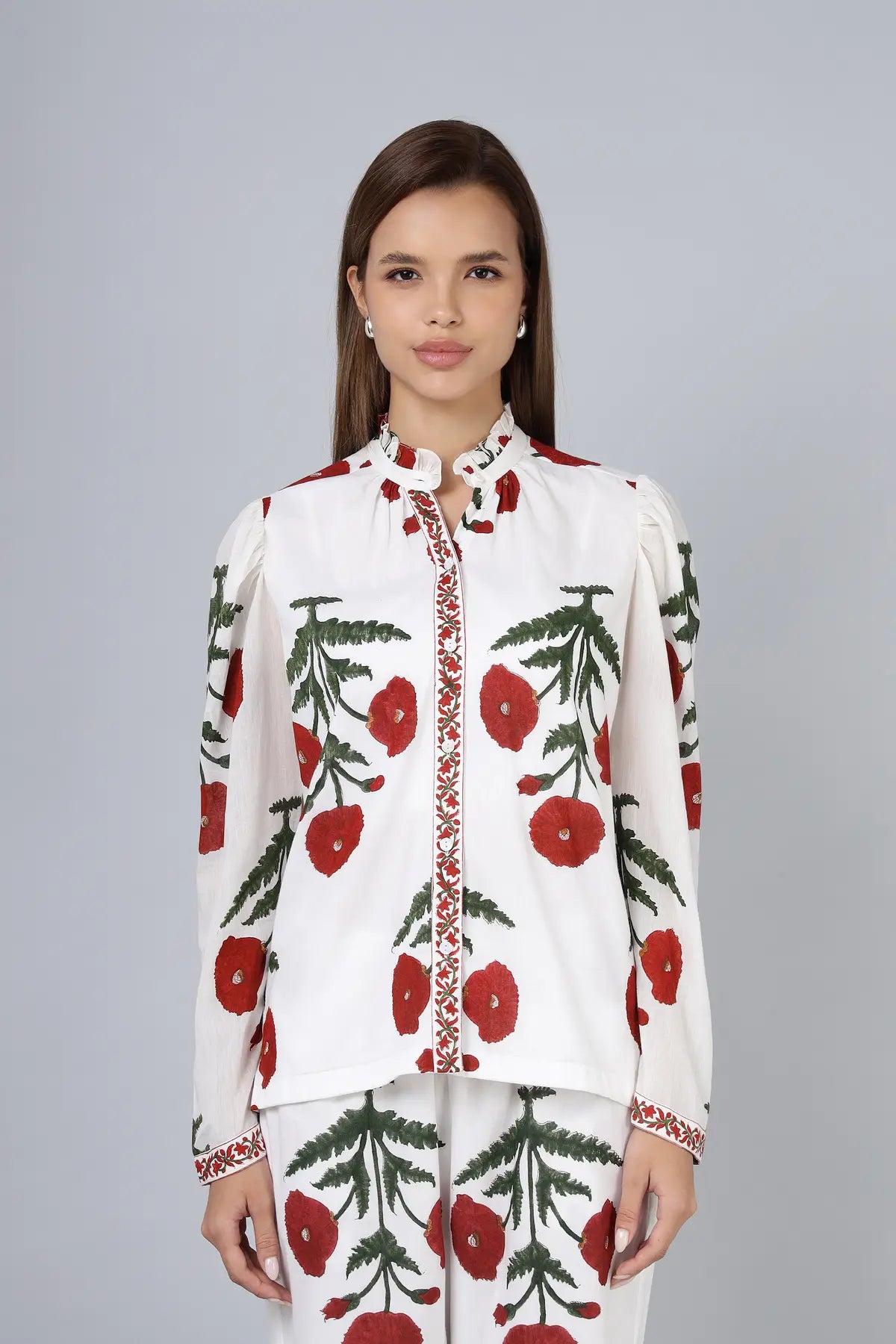 Rukmini Shirt - Maroon – Suthri